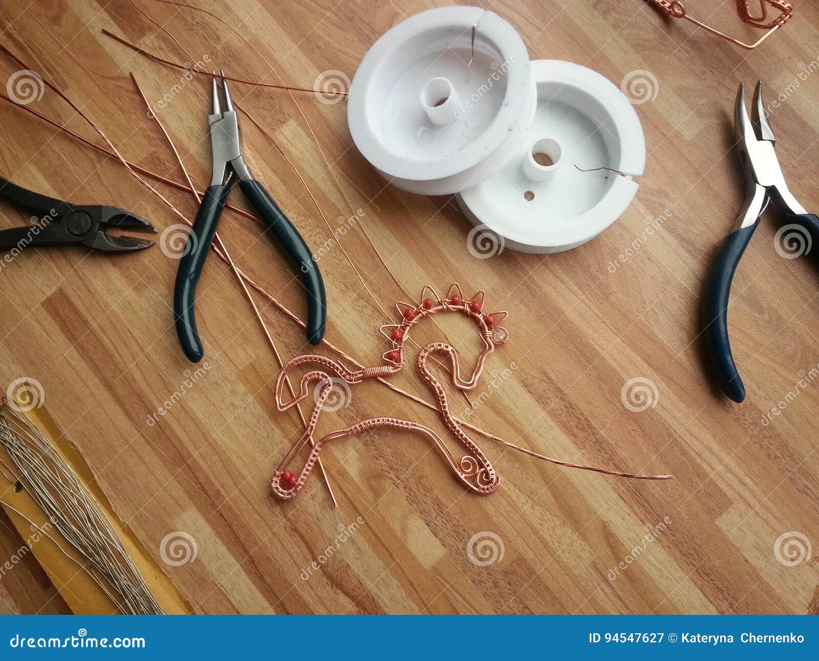 Work Place in Wire Wrap Art Wire Wrap Art Stock Image - Image of ...