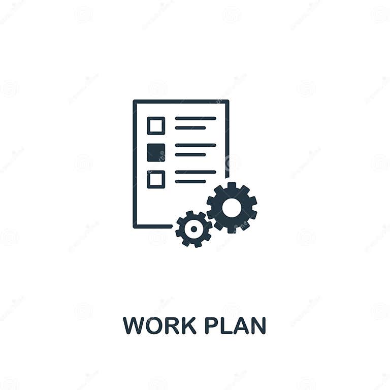 Work Plan Icon. Creative Element Design from Productivity Icons ...