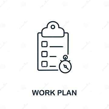 Work Plan Icon. Line Style Symbol from Productivity Icon Collection ...