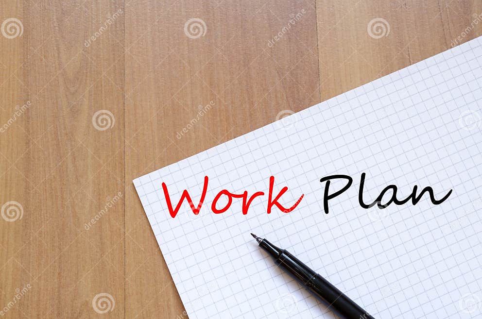 Work Plan Write on Notebook Stock Illustration - Illustration of ...