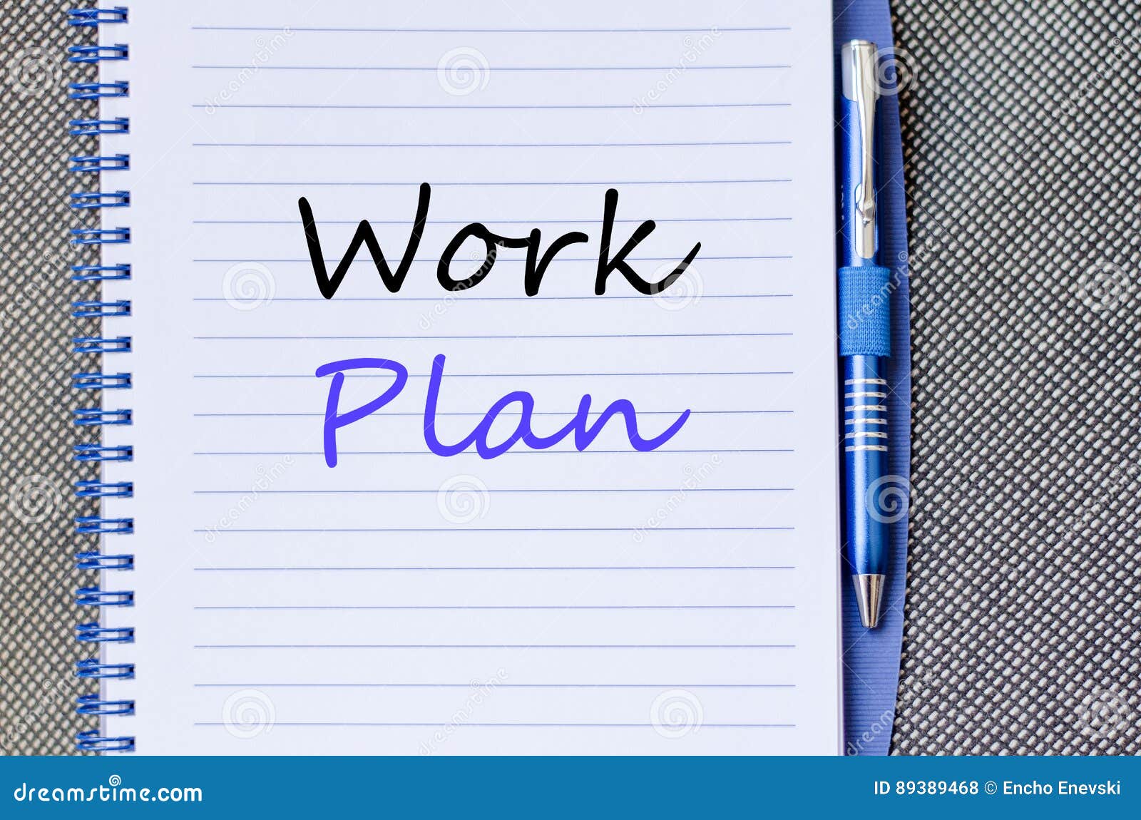 Work Plan Write on Notebook Stock Illustration - Illustration of ...