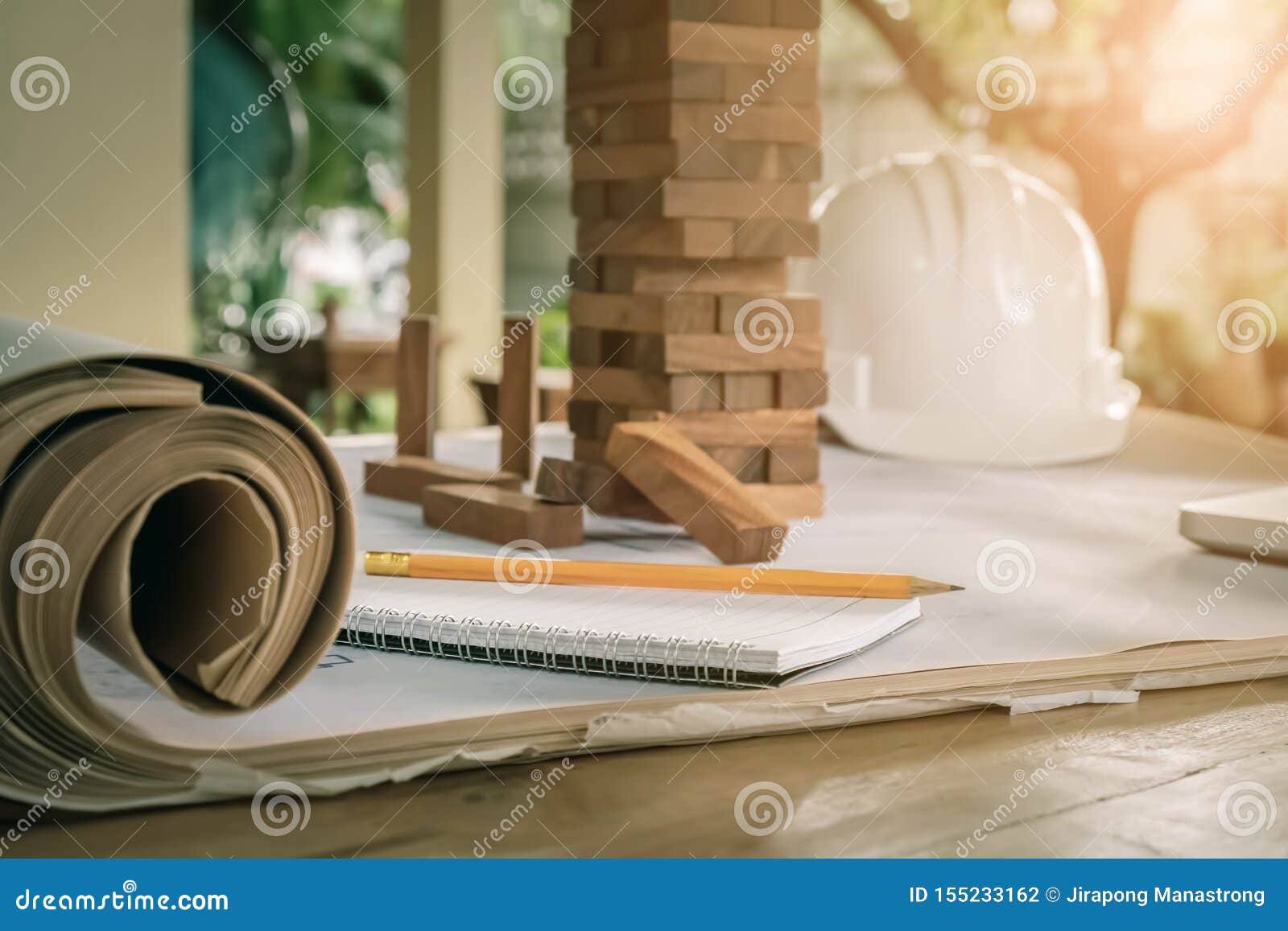 Work on Plane Project at Site Construction Work. Engineering Con Stock ...