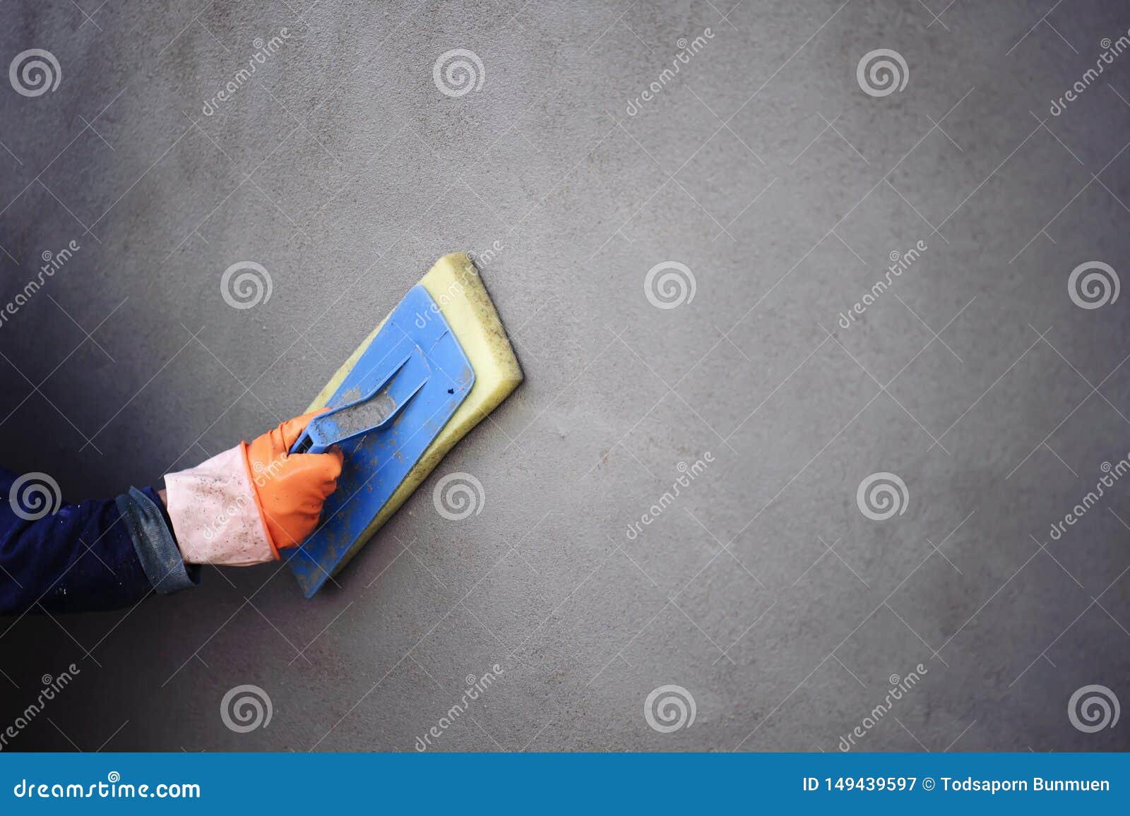 The Work of a Plasterer by Applying Plaster To the Wall To Have a ...