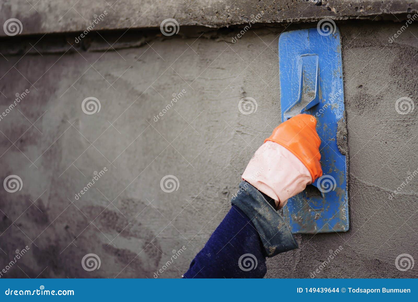 The Work of a Plasterer by Applying Plaster To the Wall To Have a ...