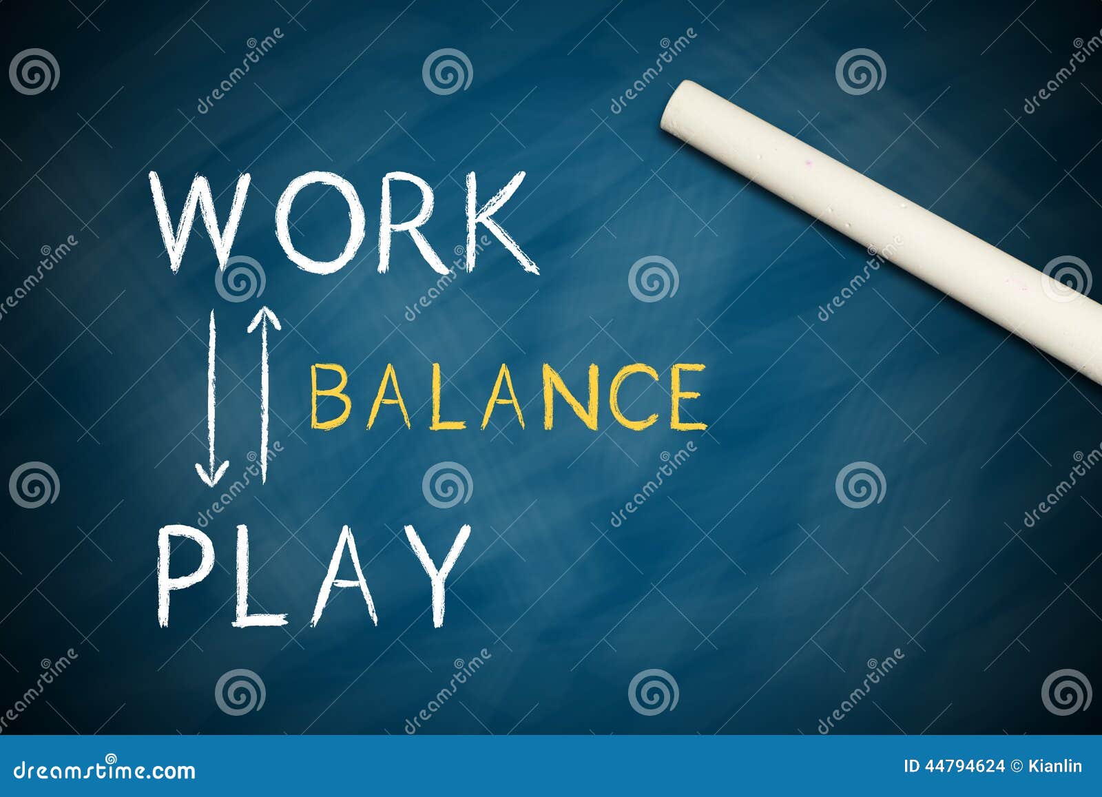 Work and Play Balance stock illustration. Illustration of word - 44794624