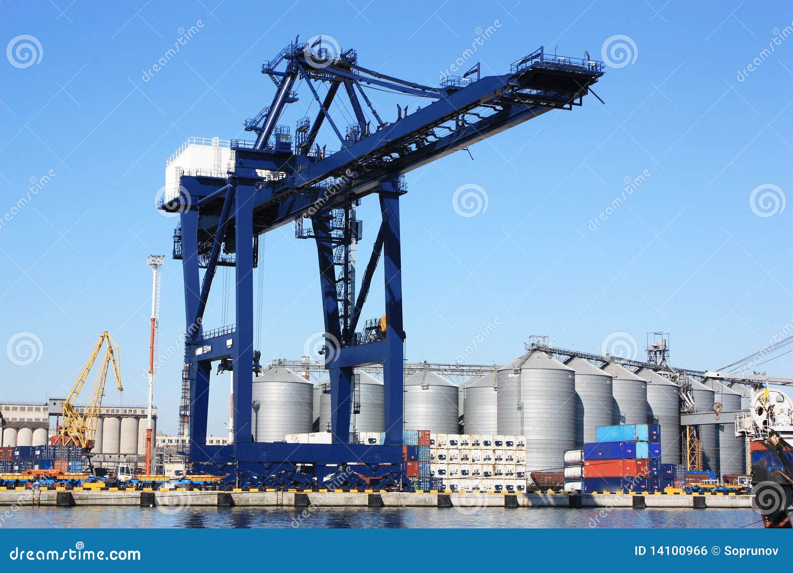 Work in the port stock photo. Image of containers, maritime - 14100966