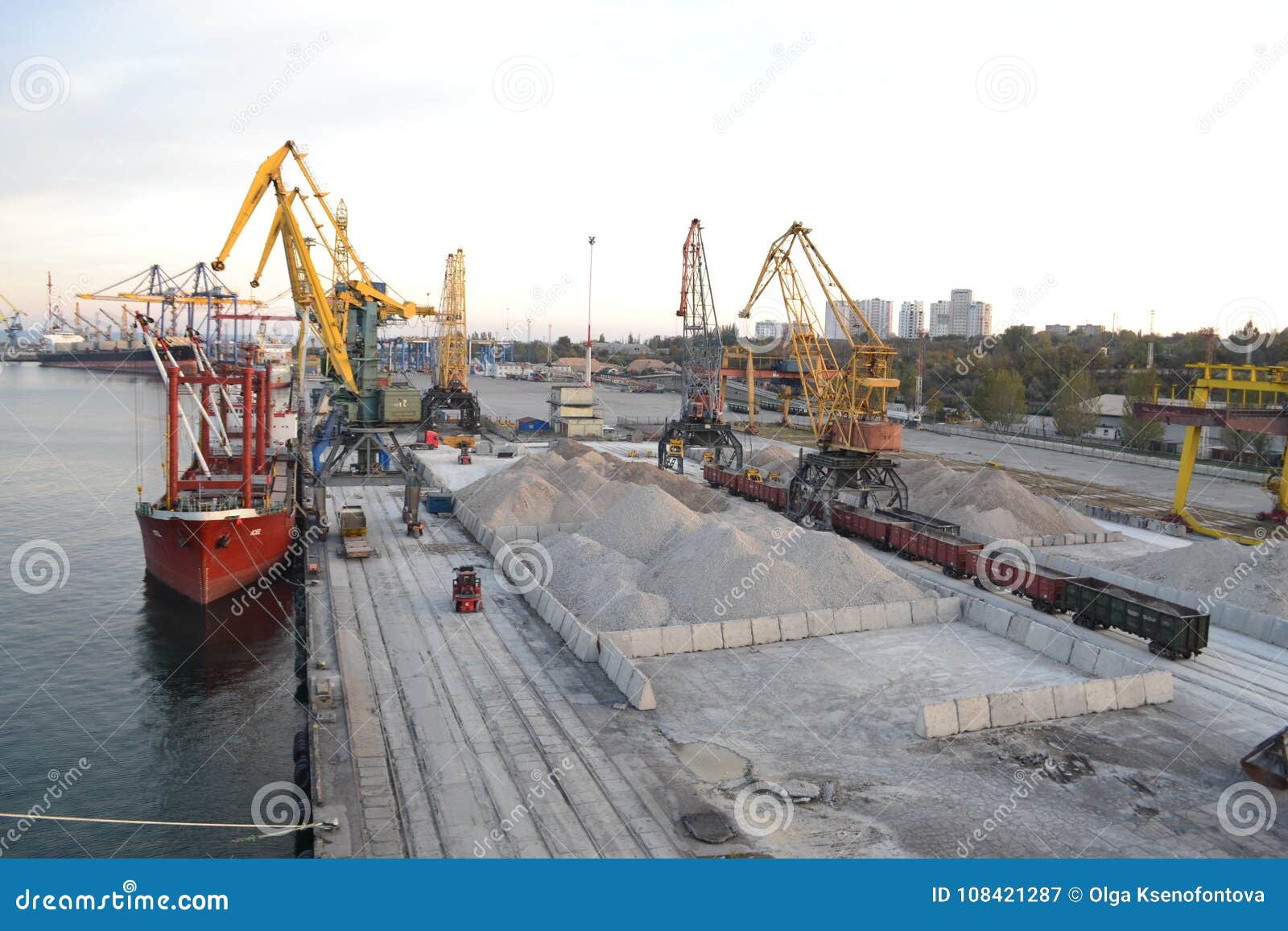 Daily Work in the Port with Cargoes Editorial Photography - Image of ...