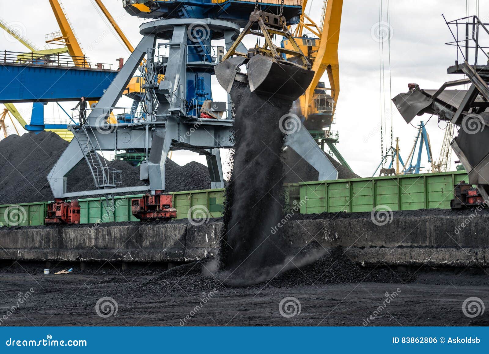 Work in Port Coal Handling Terminal. Editorial Photo - Image of scrap ...