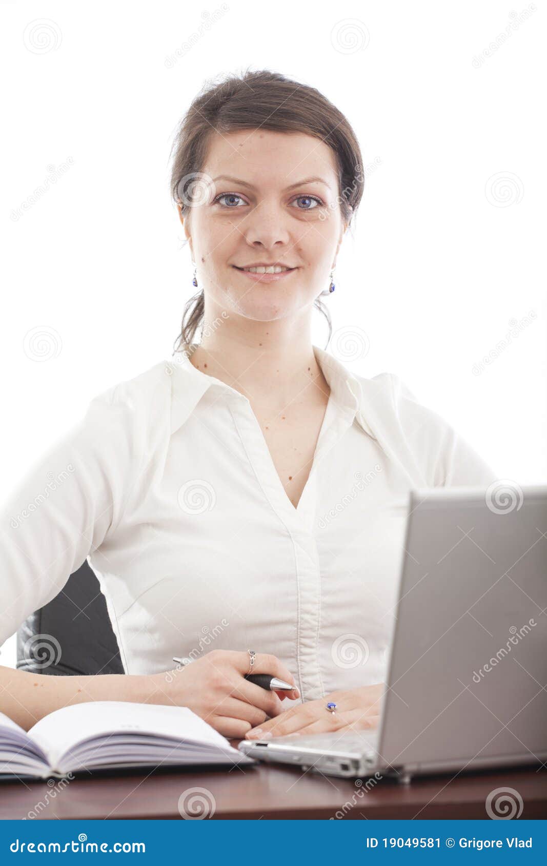 At Work Portrait Orientation Stock Image - Image of woman, work: 19049581