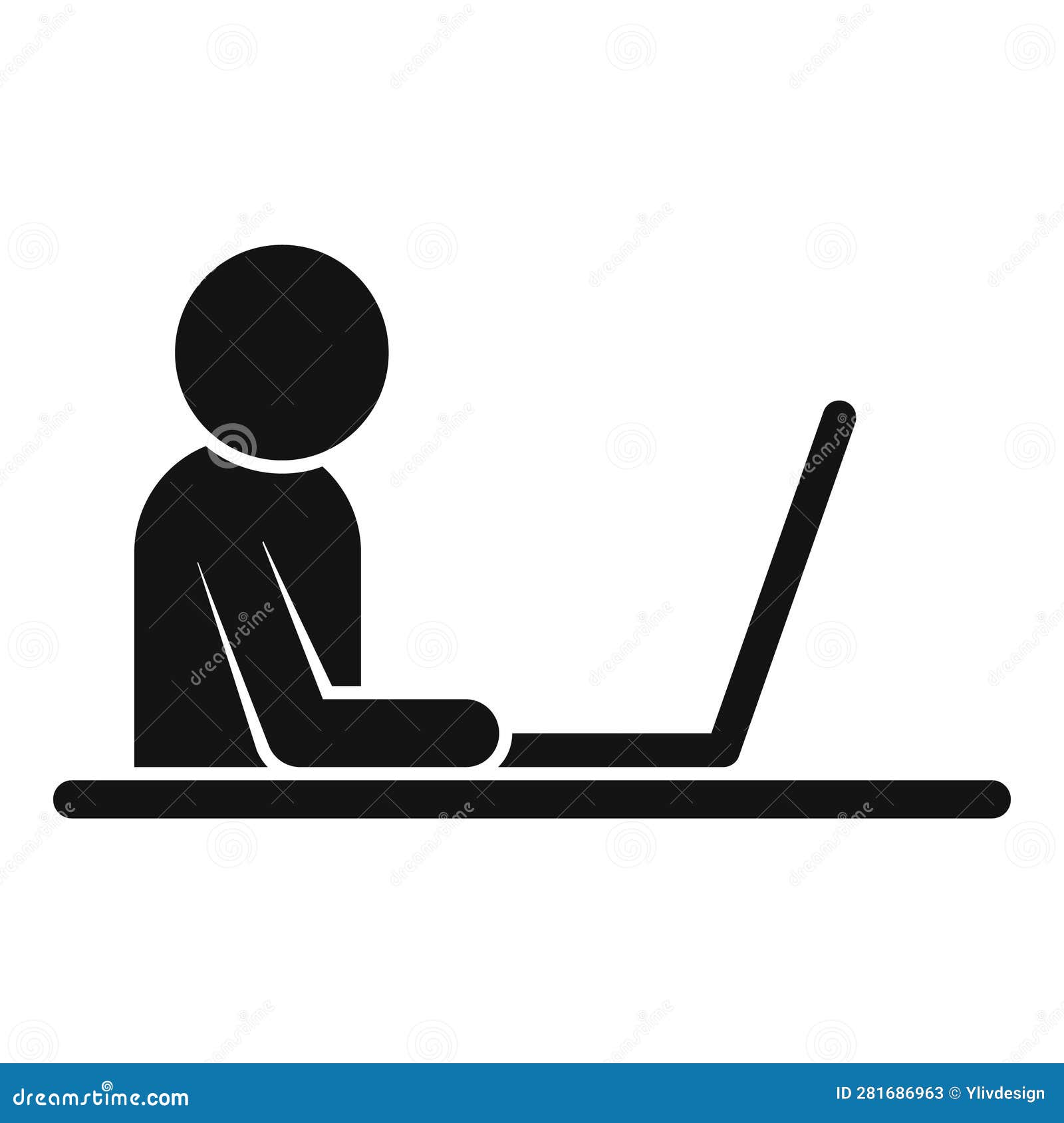 Work Position Icon Simple Vector. Workplace Sit Stock Vector ...