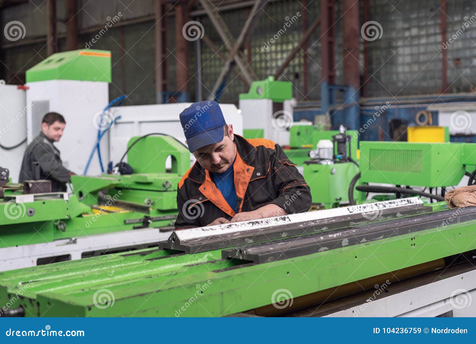 Work on the Preparation of the Bed of a Metal-cutting Machine for ...
