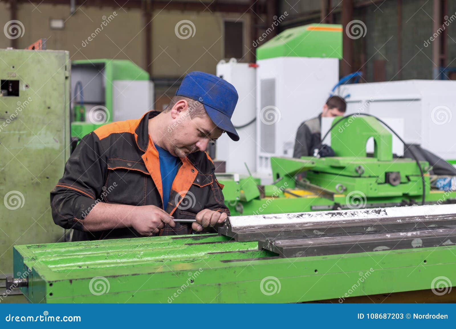 Work on the Preparation of the Bed of a Metal-cutting Machine for ...