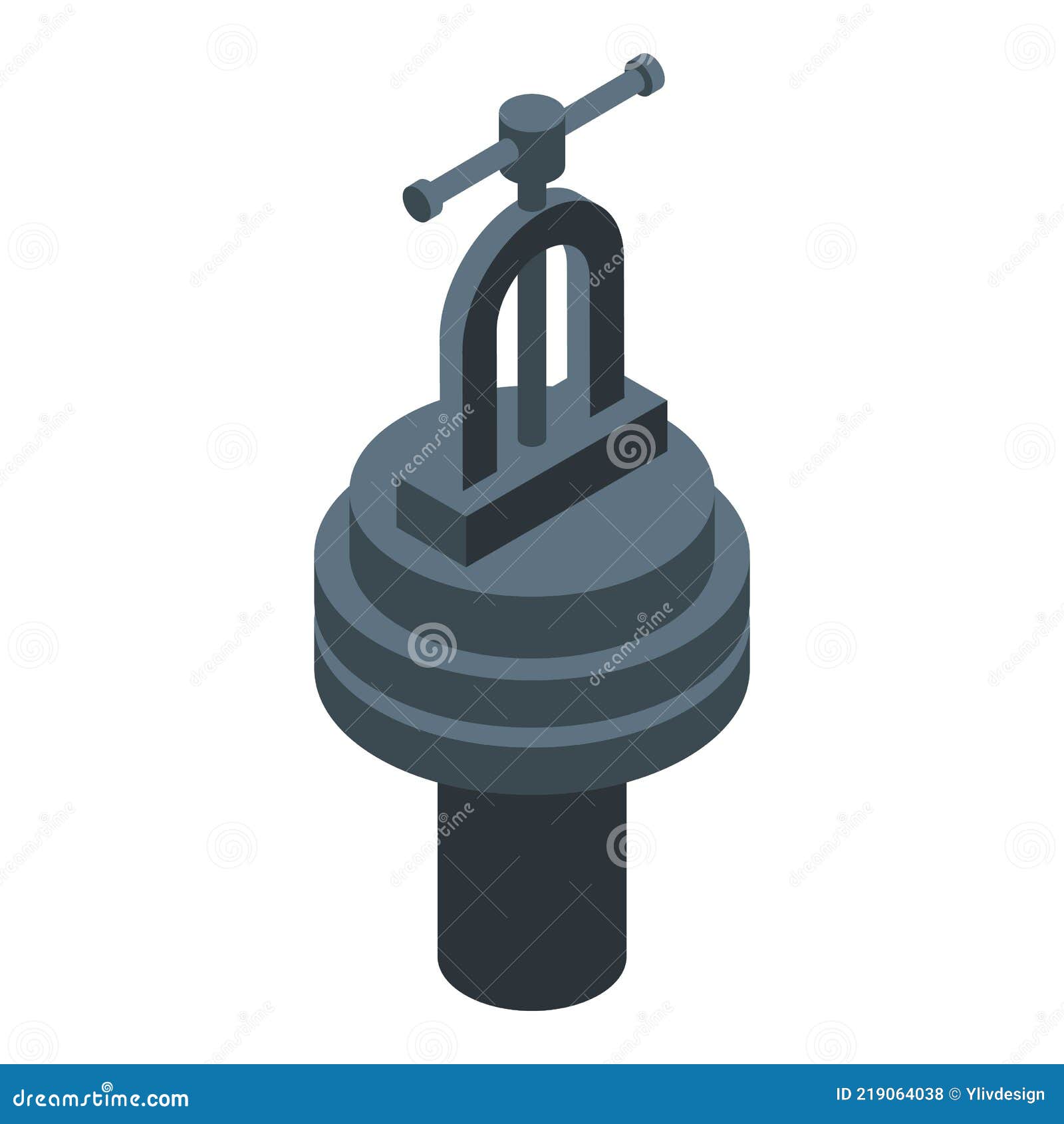 Work Press Machine Icon, Isometric Style Stock Vector - Illustration of ...
