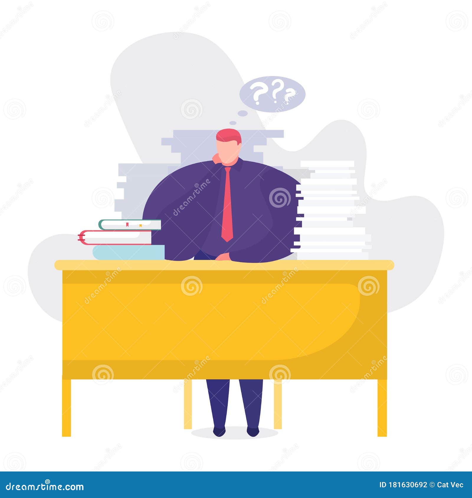 Work Problems Vector Illustration, Cartoon Flat Angry Boss Character ...