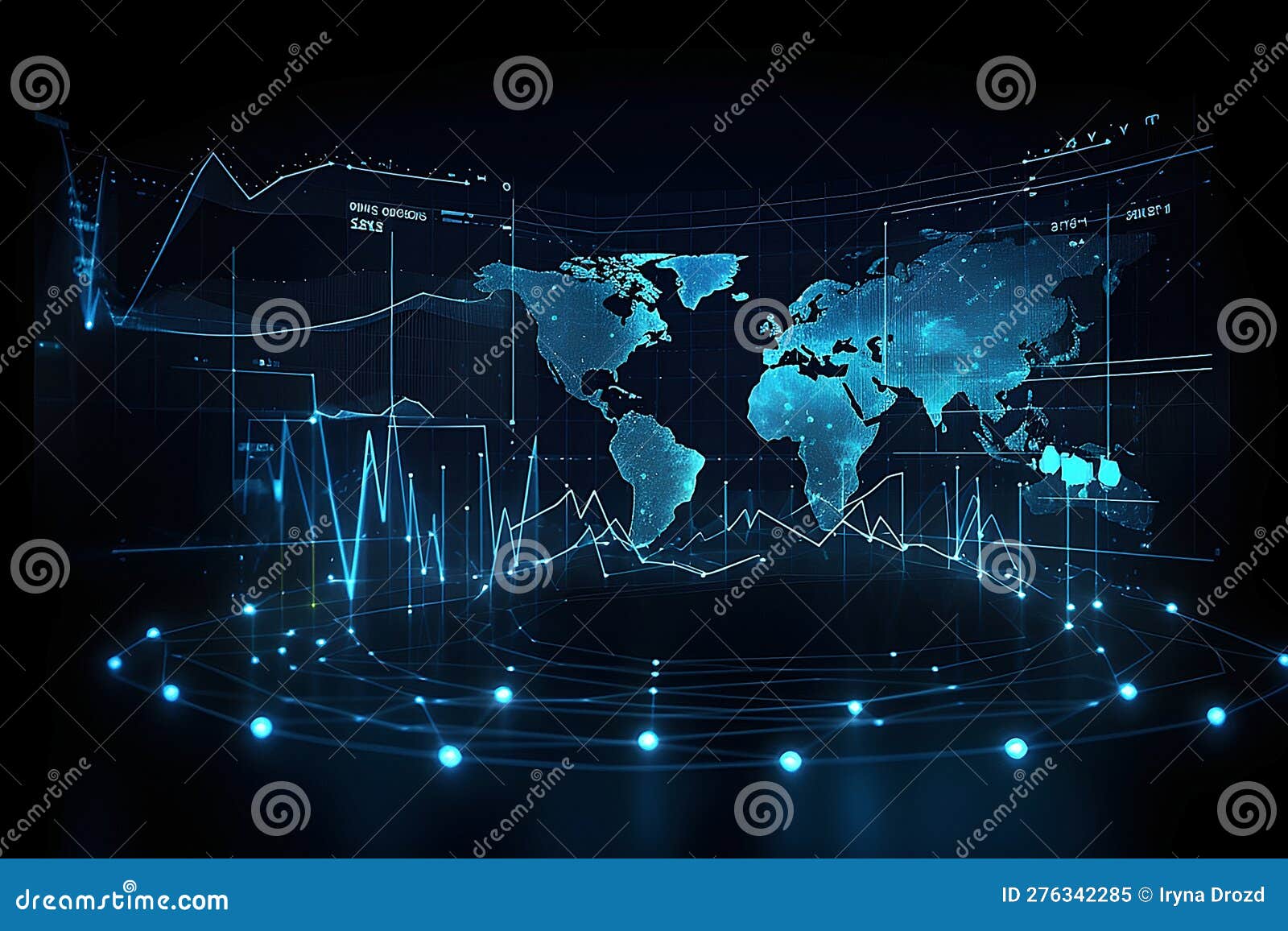 Work on the Process and Strategy on Virtual Screen. Business Concept ...