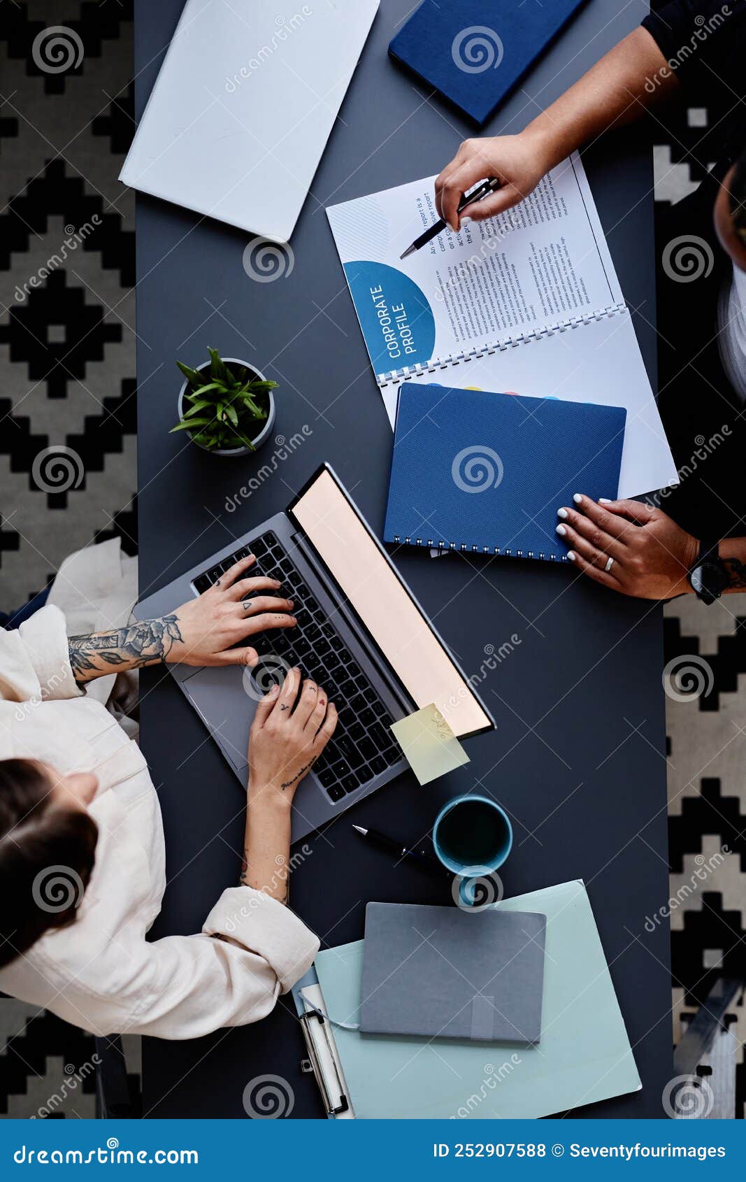 Work Process at Table stock photo. Image of modern, document - 252907588