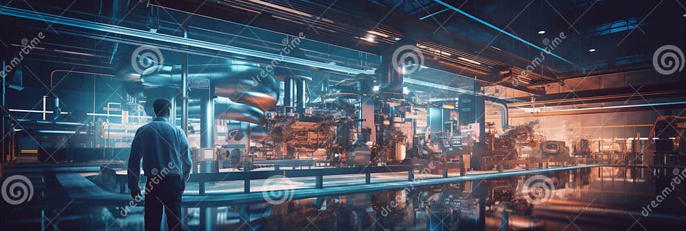 Work Process in a Workshop, an Engineer and a Worker Solving Production ...