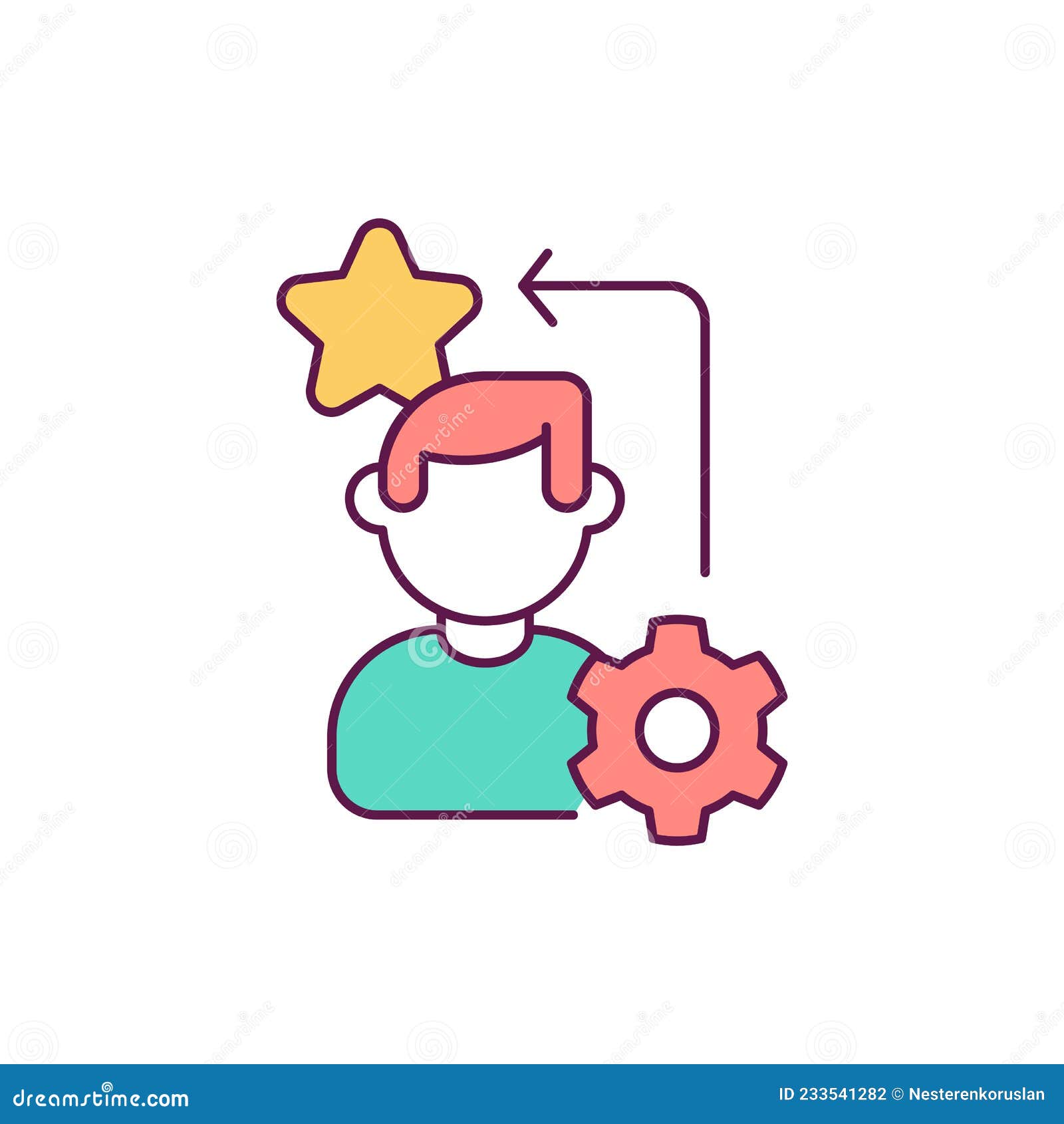 Work Productivity RGB Color Icon Stock Vector - Illustration of ...