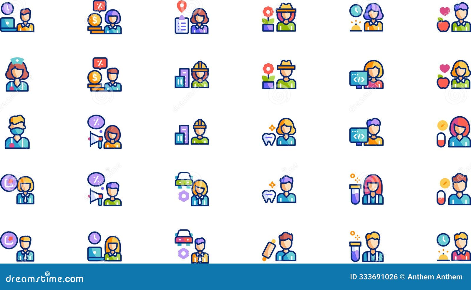 Work and Professions Icon Pack High-Quality Vector Icons Collection ...