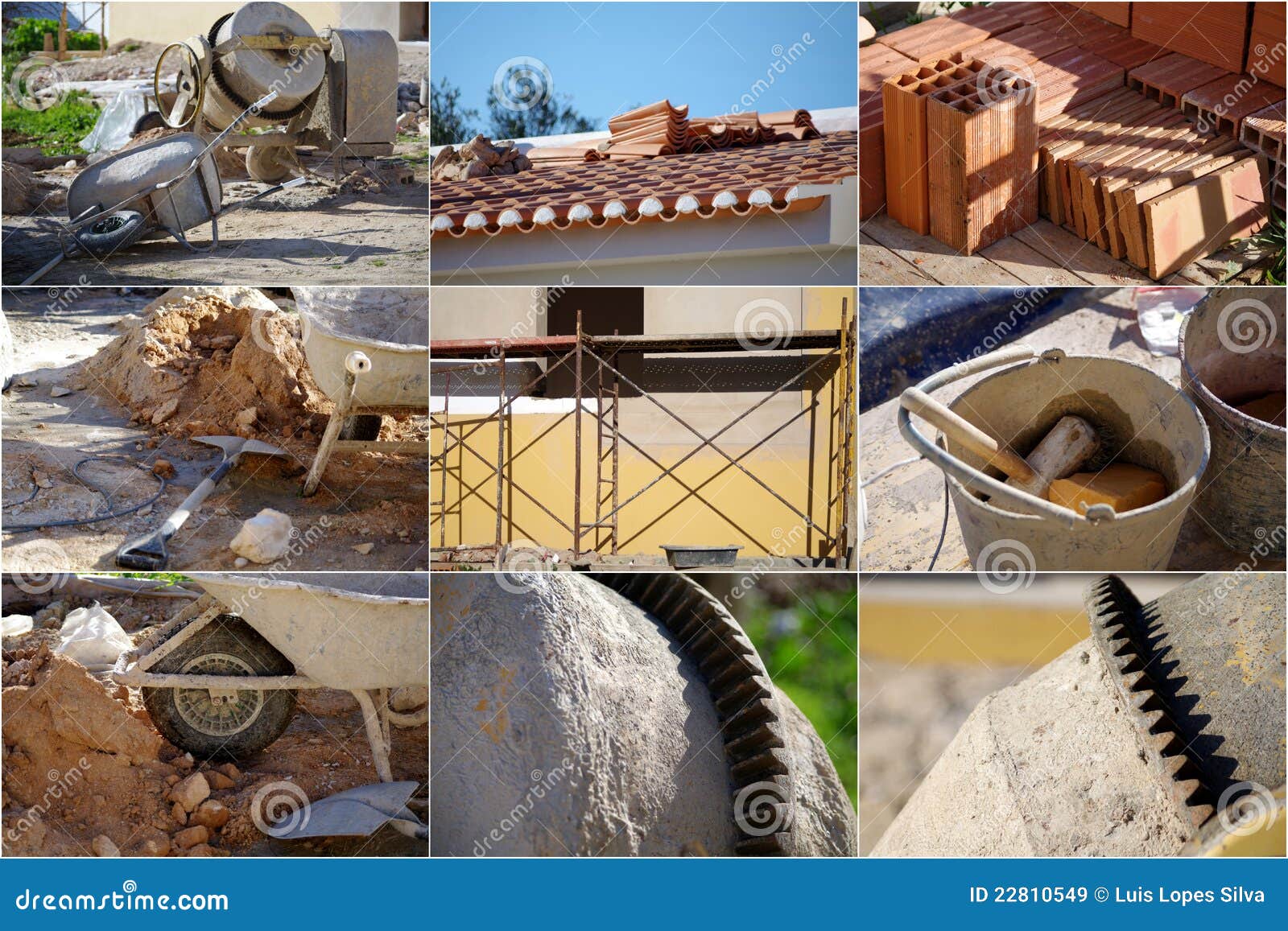 Construction Materials Collage