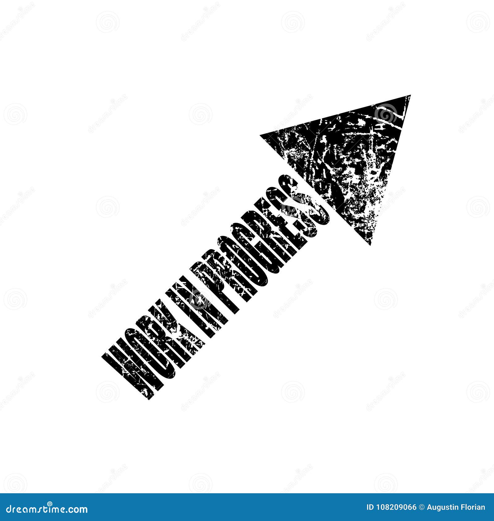 Work in Progress Arrow Sign Stock Vector - Illustration of construction ...