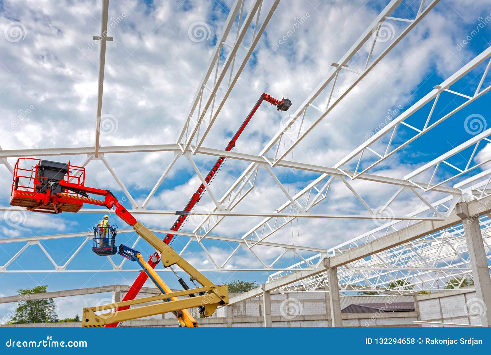 Construction Site with Crane. Editorial Stock Photo - Image of ...