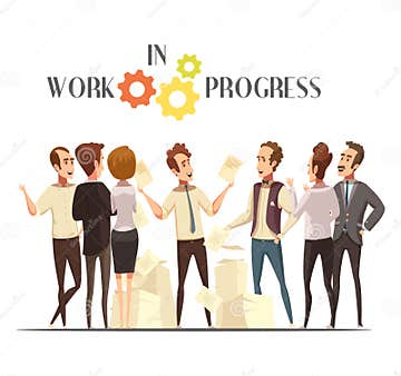 Work in Progress Concept stock vector. Illustration of decision - 210799710