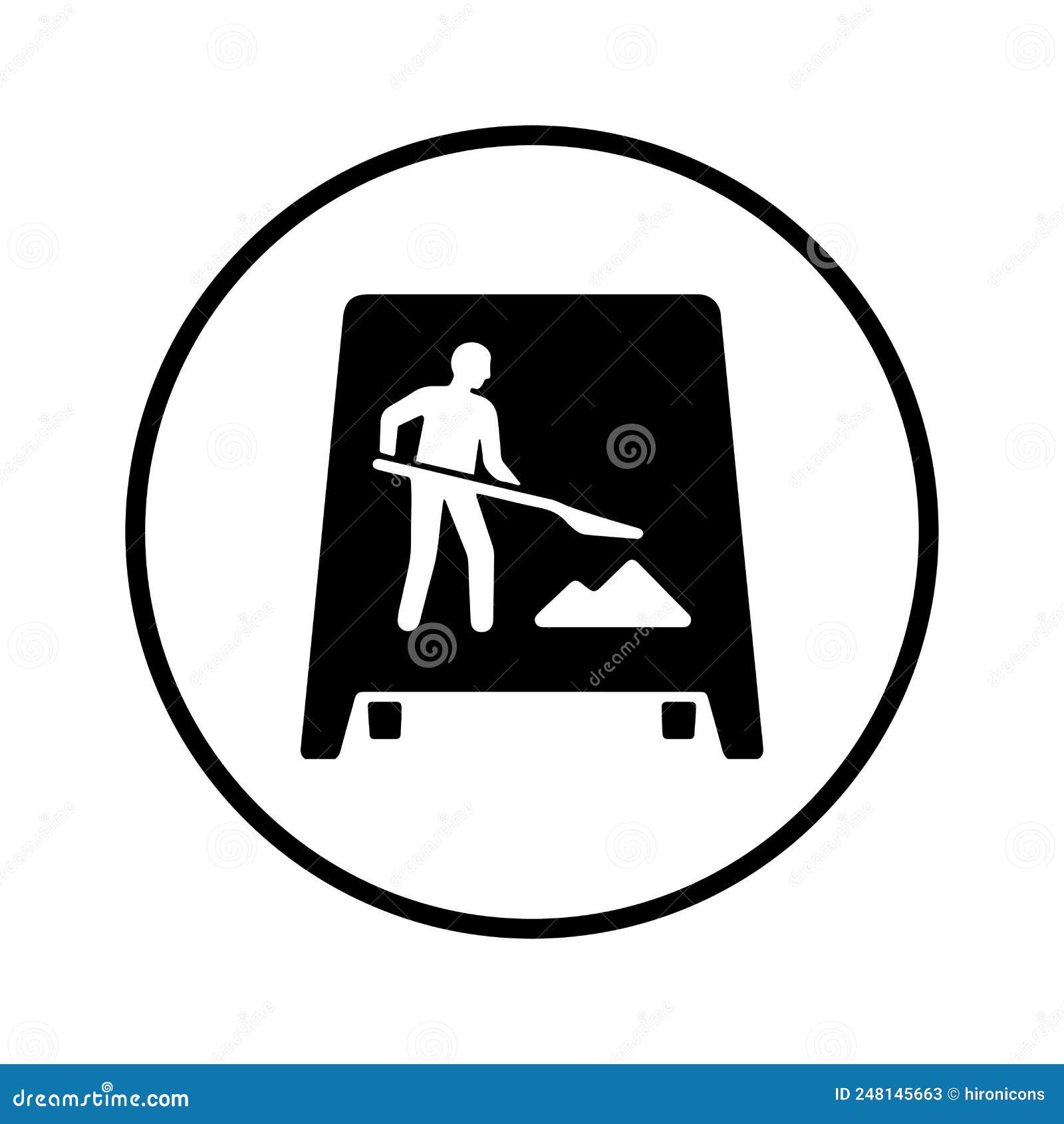 Work, in, Progress, Construction Icon. Black Vector Graphics Stock ...