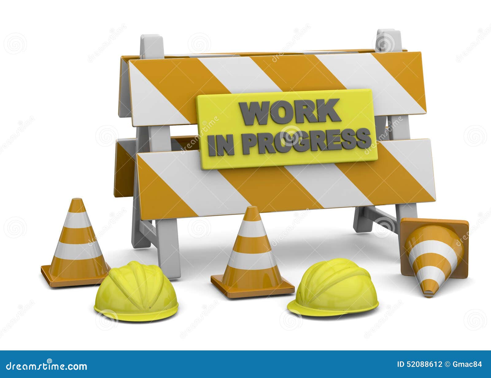 Work in Progress - 3D stock illustration. Illustration of education ...