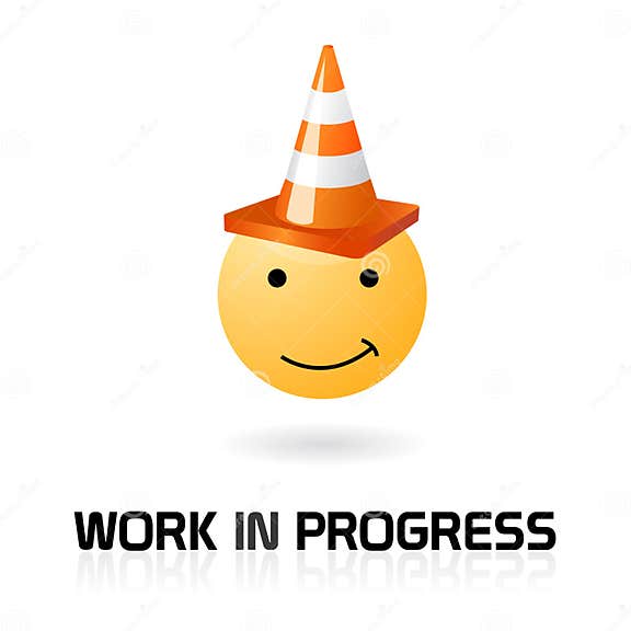 Work in Progress Funny Symbol Stock Vector - Illustration of icon ...