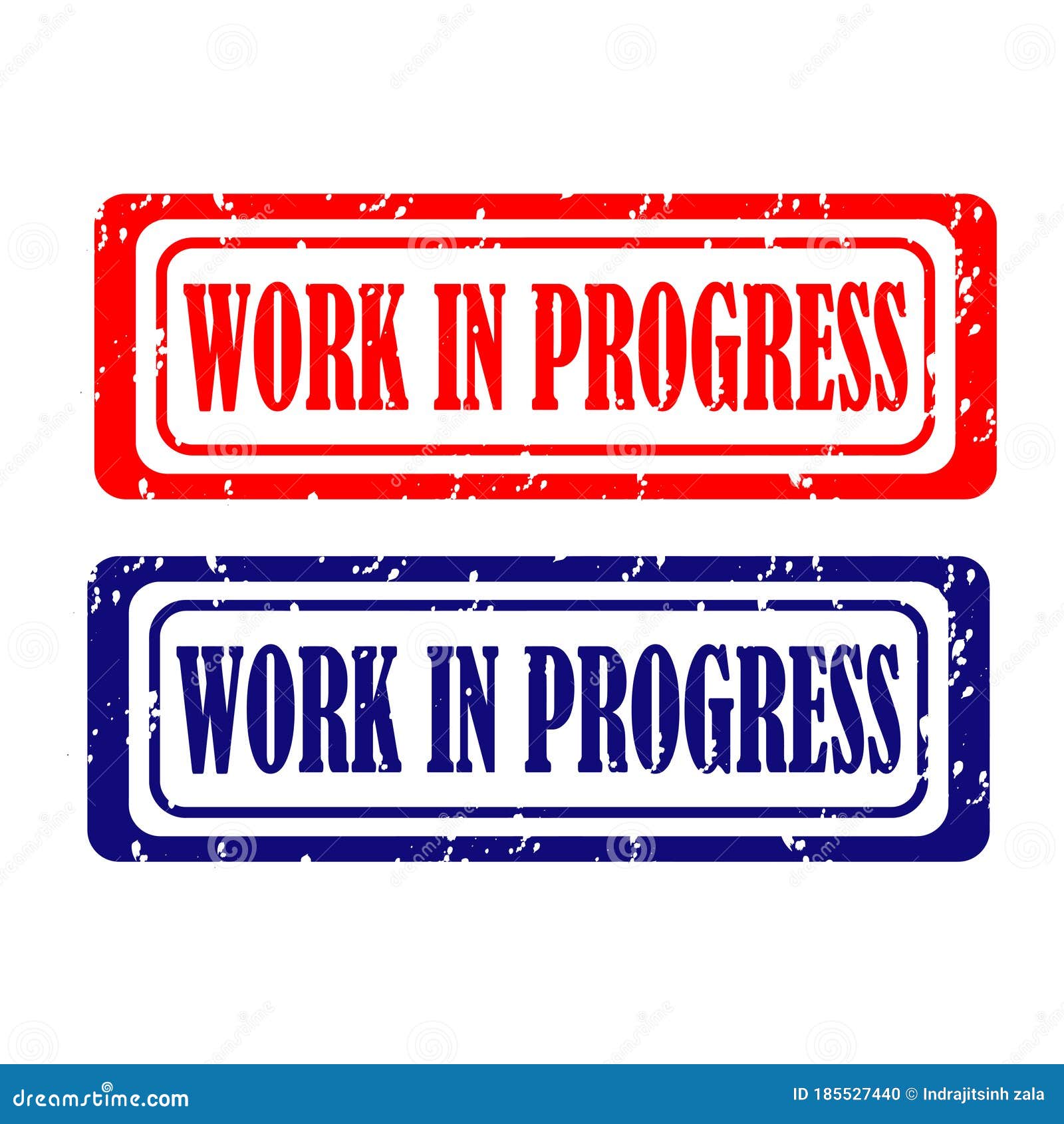 Work in Progress Grunge Rubber Stamp on White Background, Vector ... Work in Progress Grunge Rubber Stamp on White Background, Vector ...
