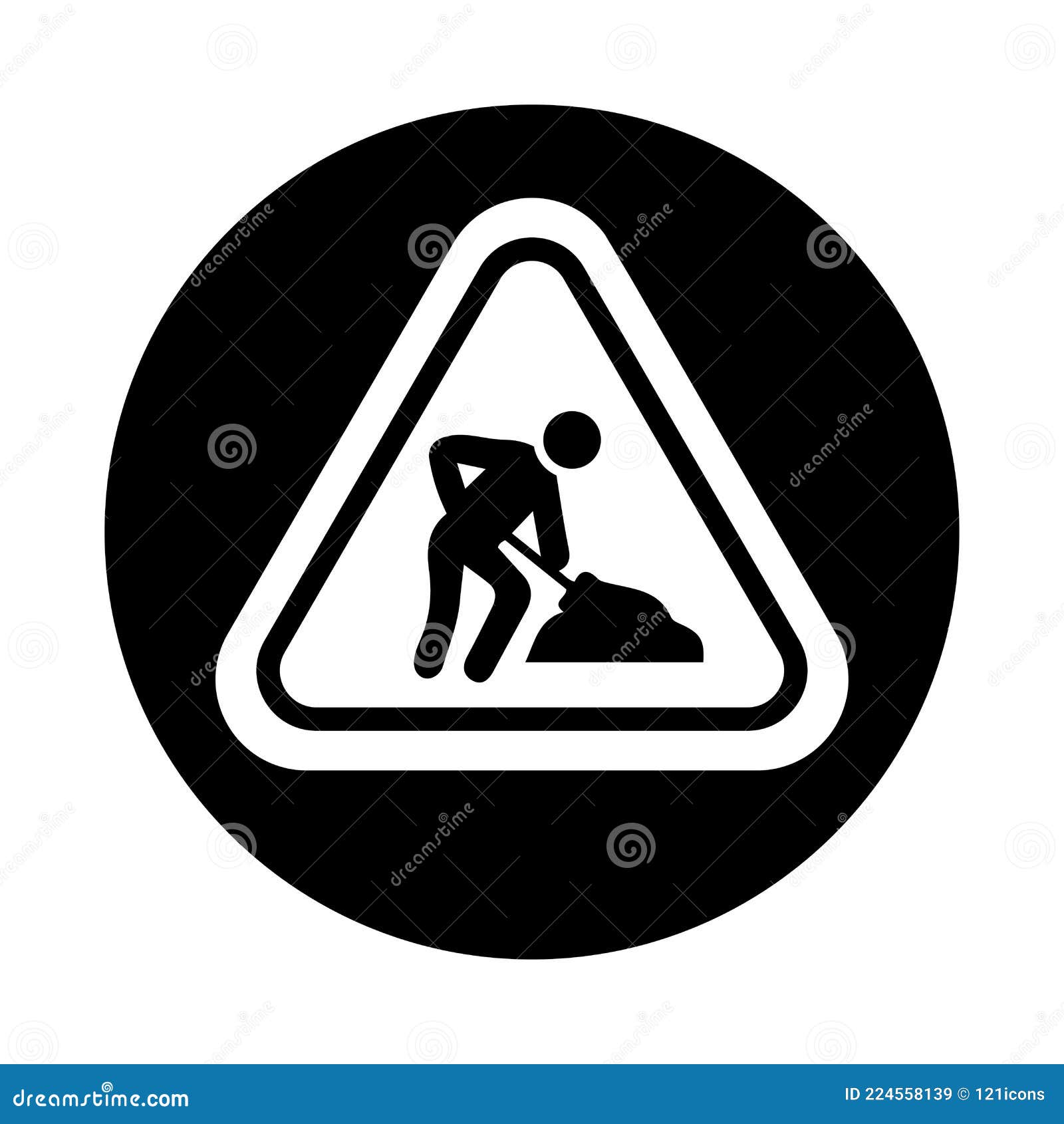 Work, in, Progress Icon. Black Vector Graphics Stock Vector ...