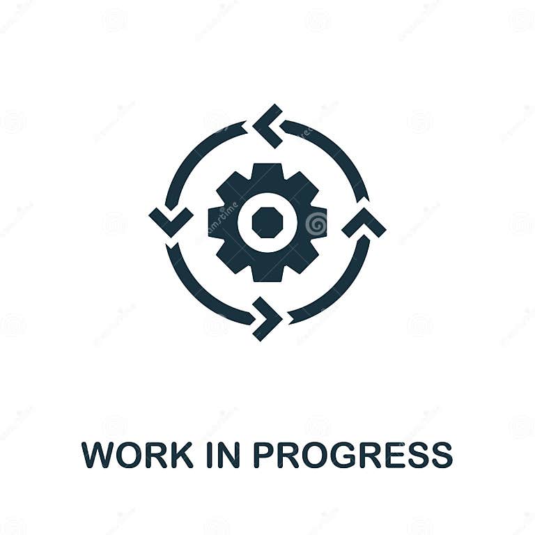 Work in Progress Icon. Simple Creative Element. Filled Monochrome Work in Progress Icon for ...