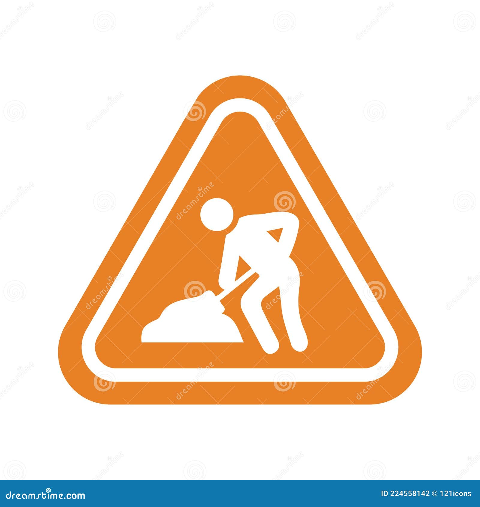 Work, in, Progress Icon. Orange Color Vector EPS Stock Vector ...