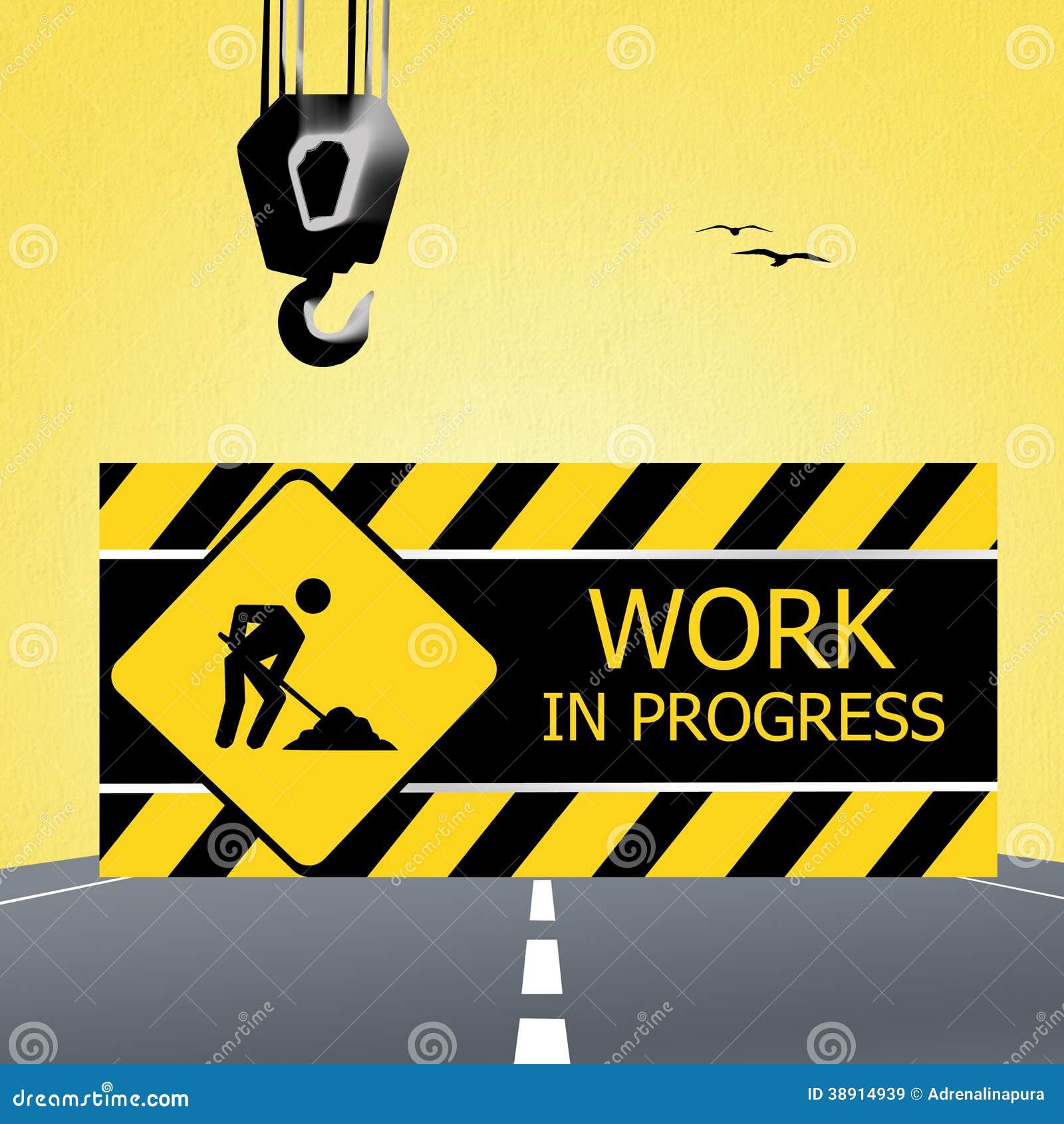 Work in progress stock illustration. Illustration of worker - 38914939