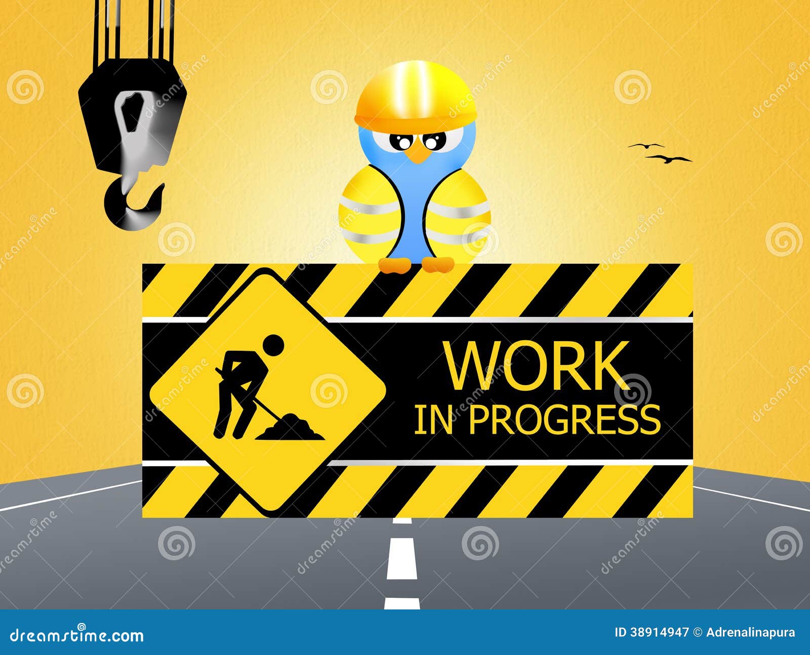 Work in progress stock illustration. Illustration of stop - 38914947