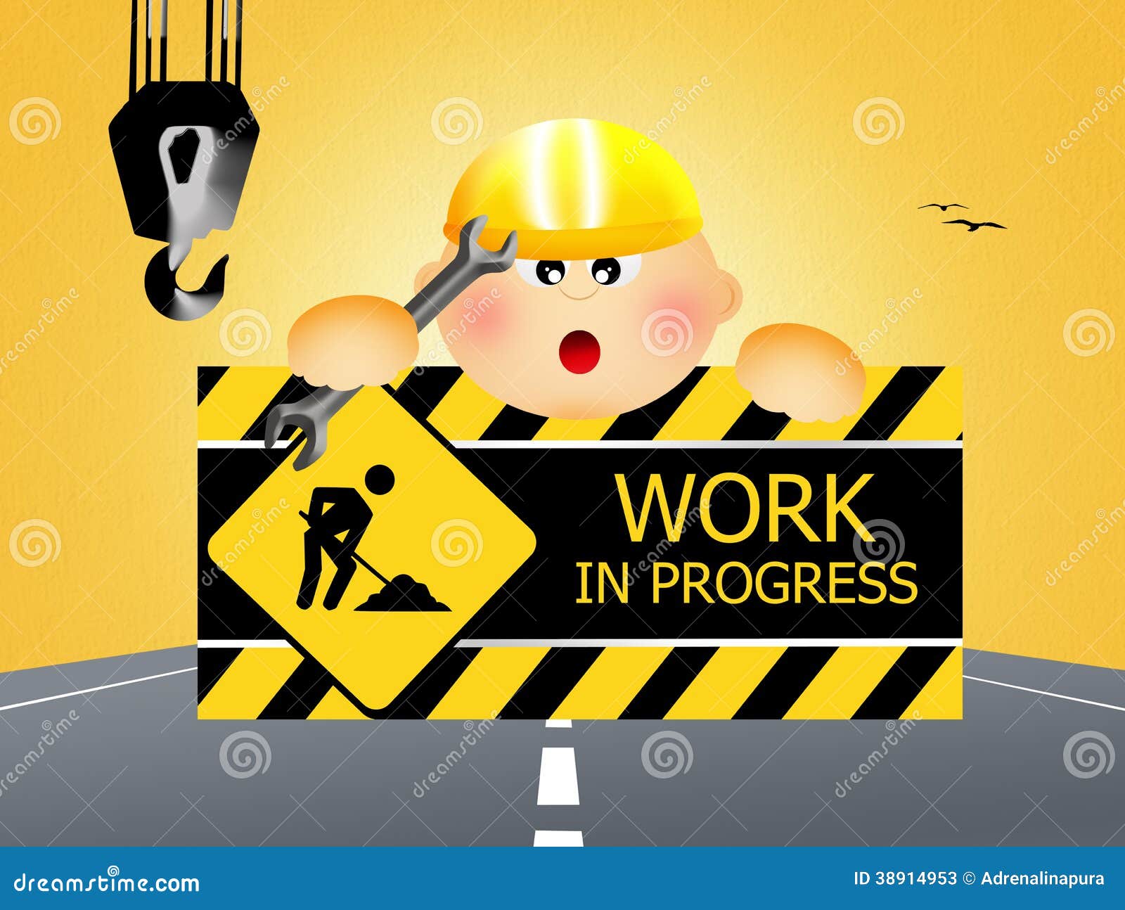 Work in progress stock illustration. Illustration of symbol - 38914953