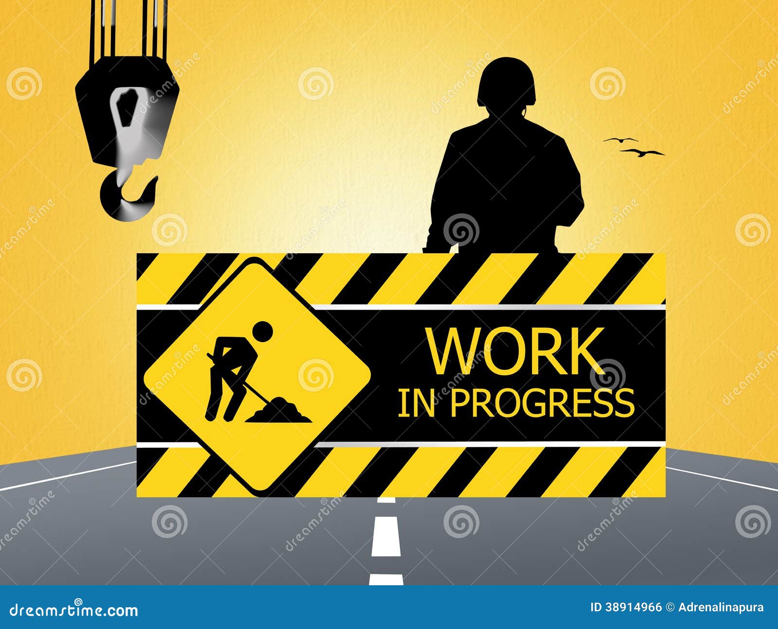 Work in progress stock illustration. Illustration of build - 38914966