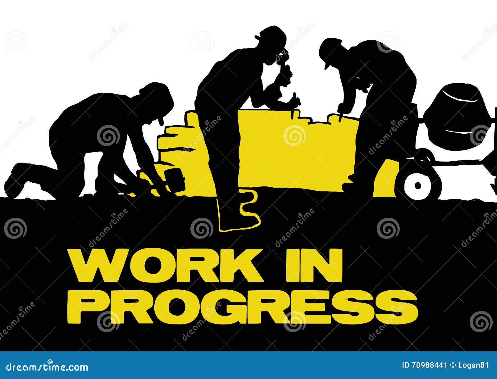 Work in progress stock illustration. Illustration of protection - 70988441