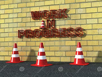 Work in progress logo stock illustration. Illustration of construction ...