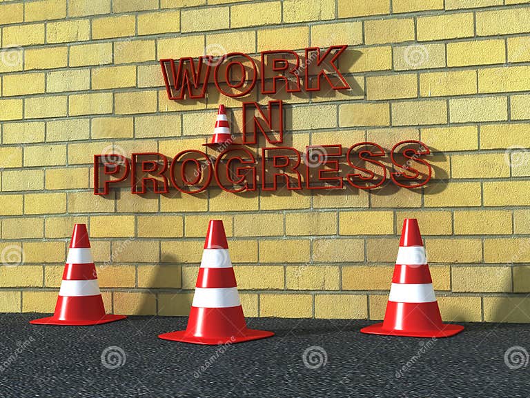 Work in progress logo stock illustration. Illustration of construction ...