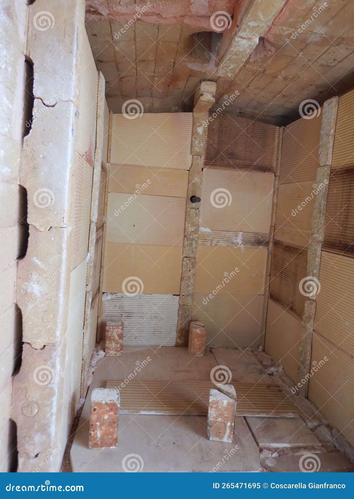 Work in Progress in an Old House Stock Image - Image of material ...