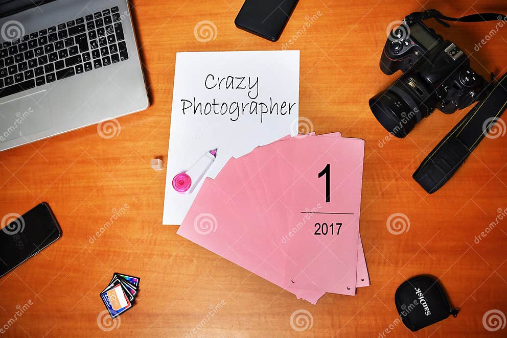 Work in Progress Photographer Stock Photo - Image of computer ...