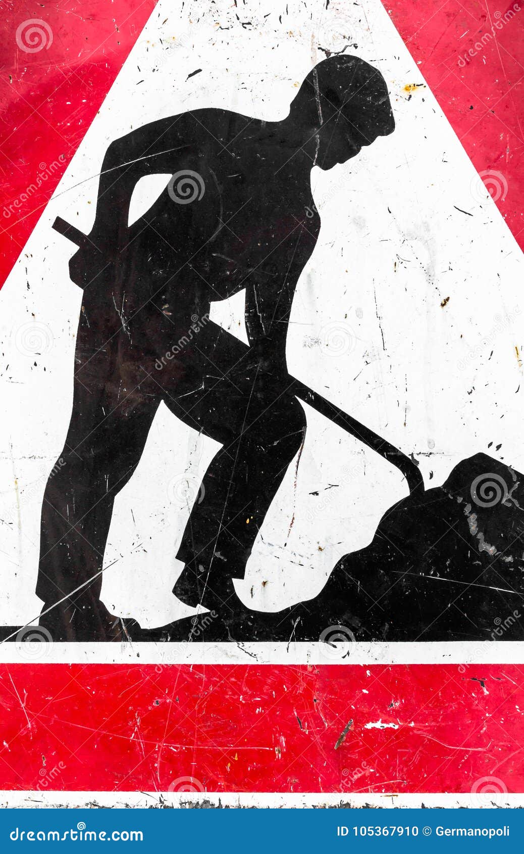 Old Scratched Metal Roadworks Sign Stock Photos - Free & Royalty-Free ...