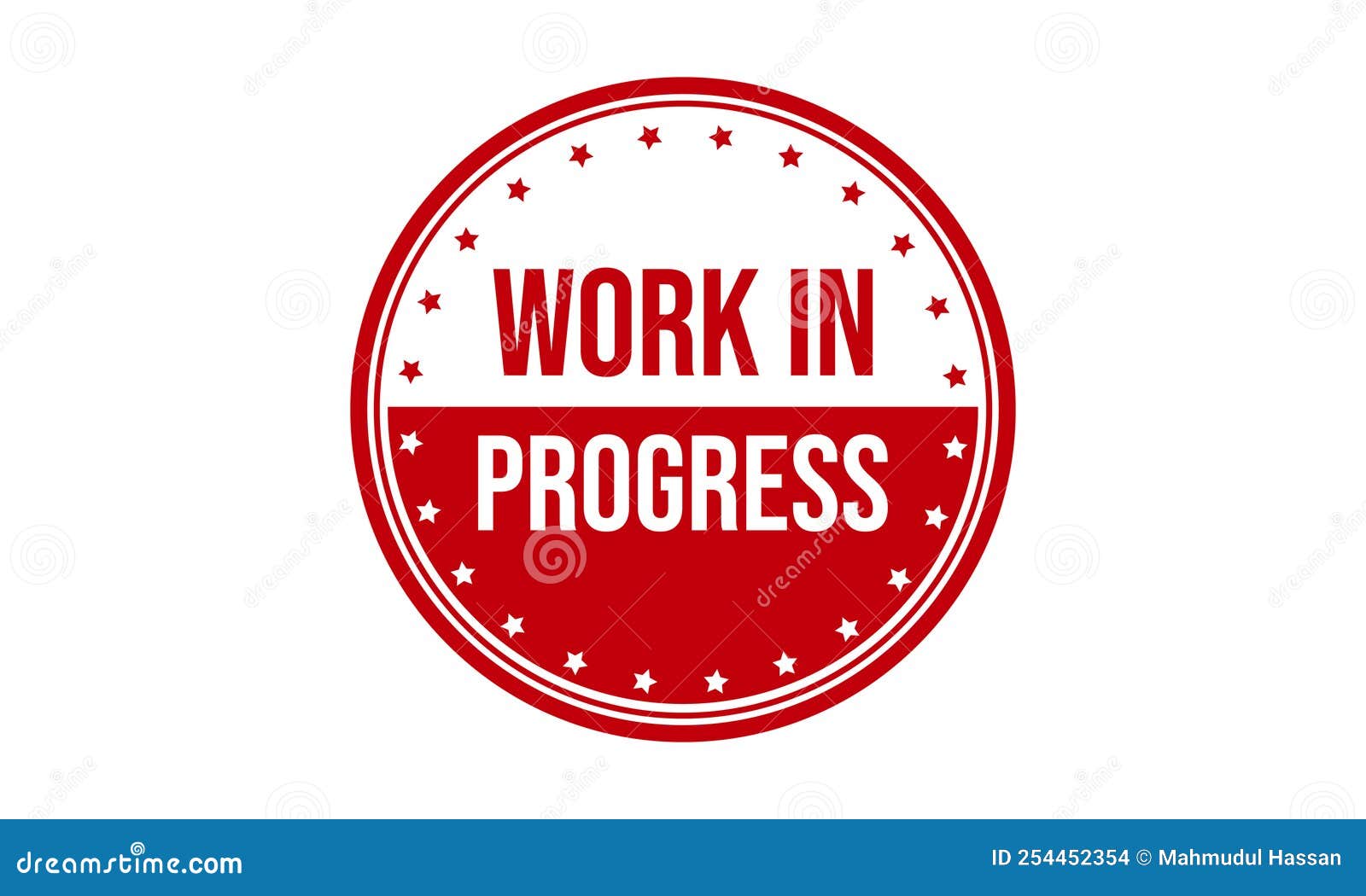 Work in Progress Rubber Stamp. Work in Progress Grunge Stamp Seal ...