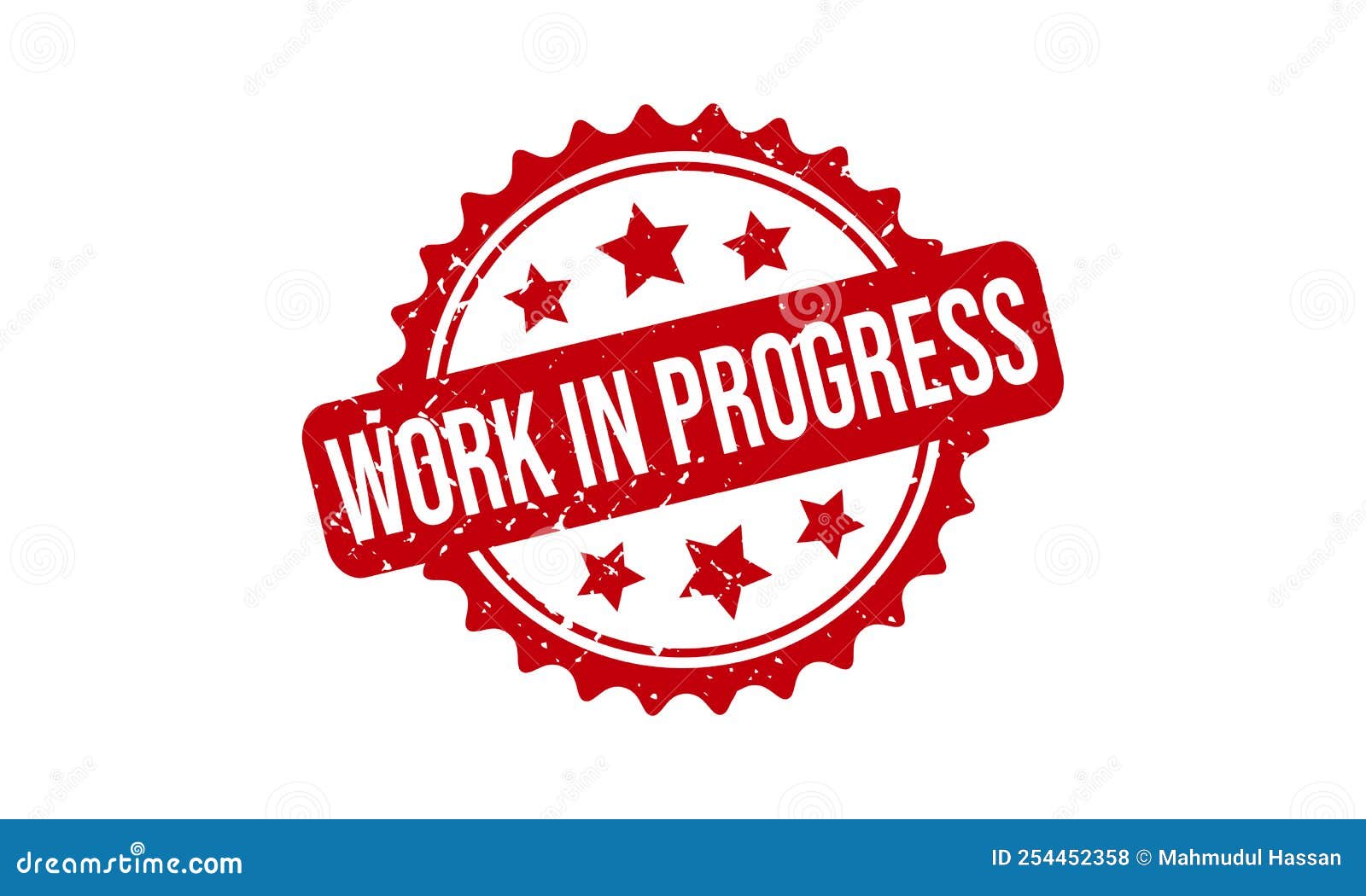 Work in Progress Rubber Stamp. Work in Progress Grunge Stamp Seal ...