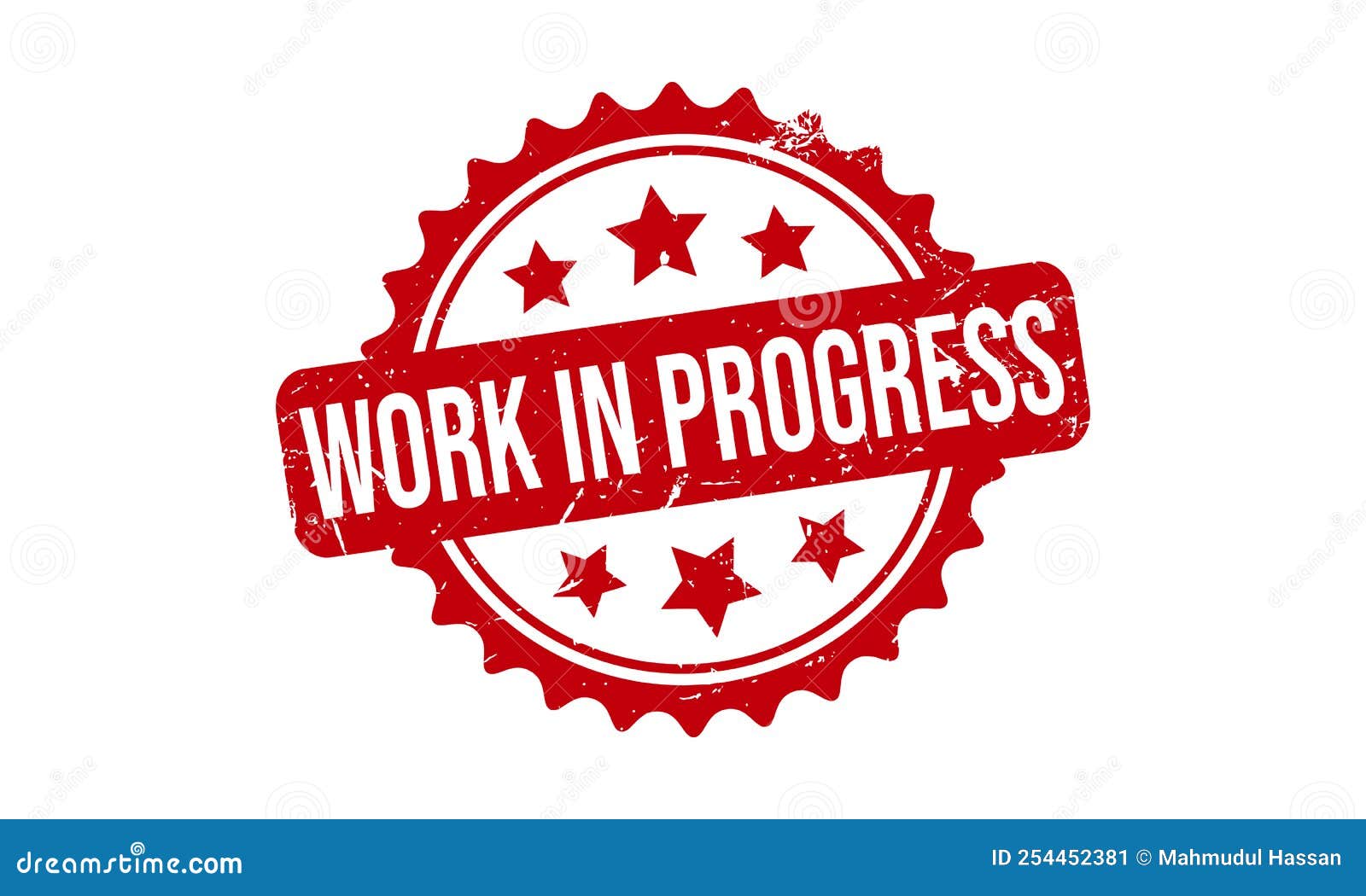 Work in Progress Rubber Stamp. Work in Progress Grunge Stamp Seal ...