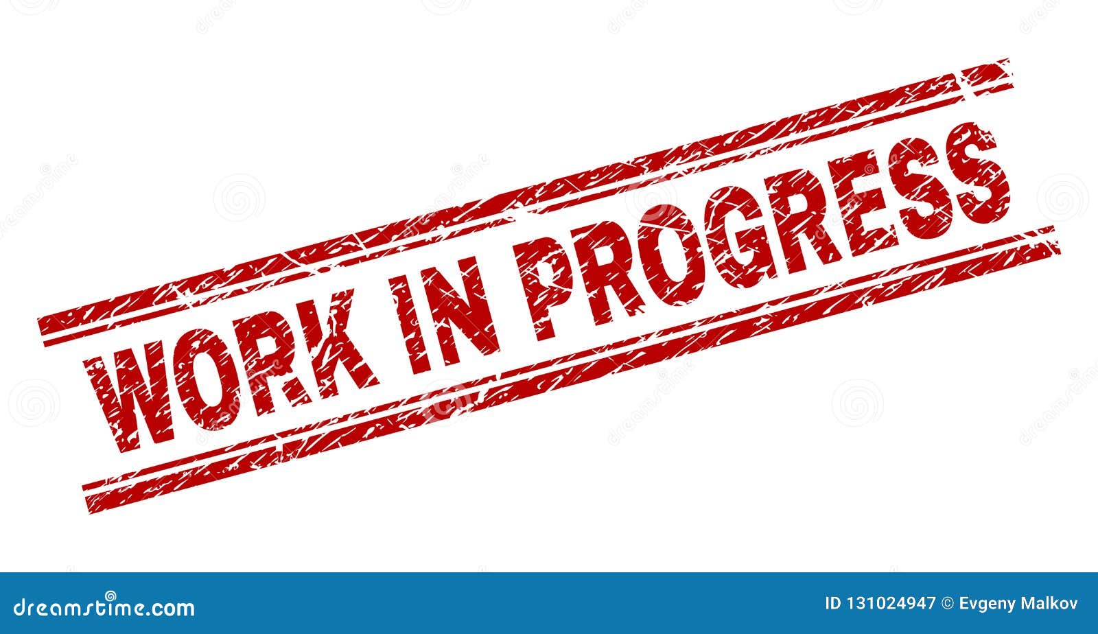 Grunge Textured WORK in PROGRESS Stamp Seal Stock Vector - Illustration ...