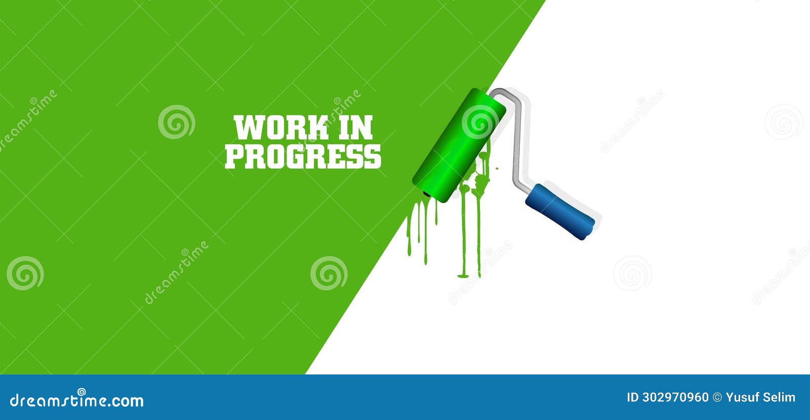 Yellow Warning Sign. Work in Progress Background. Stock Illustration ...