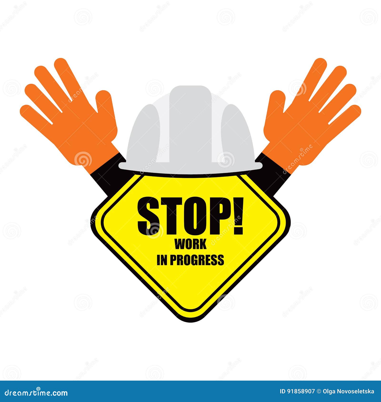 Work in progress sign stock vector. Illustration of background - 91858907
